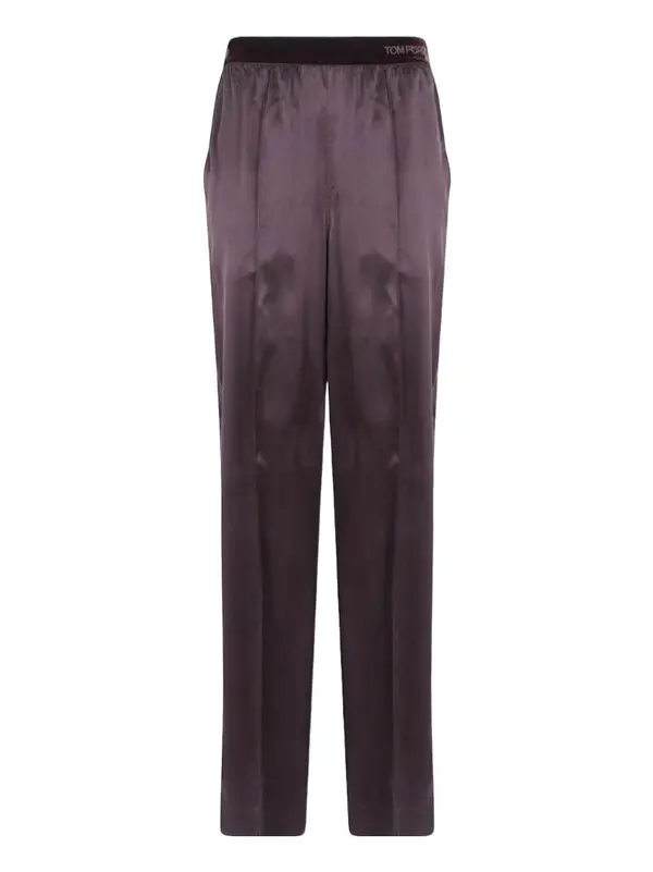 TOM FORD Silk Satin Trousers - Black