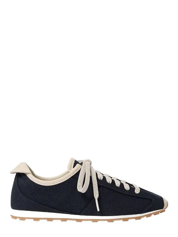 Jacquemus Lace-up Canvas Sneakers - Black