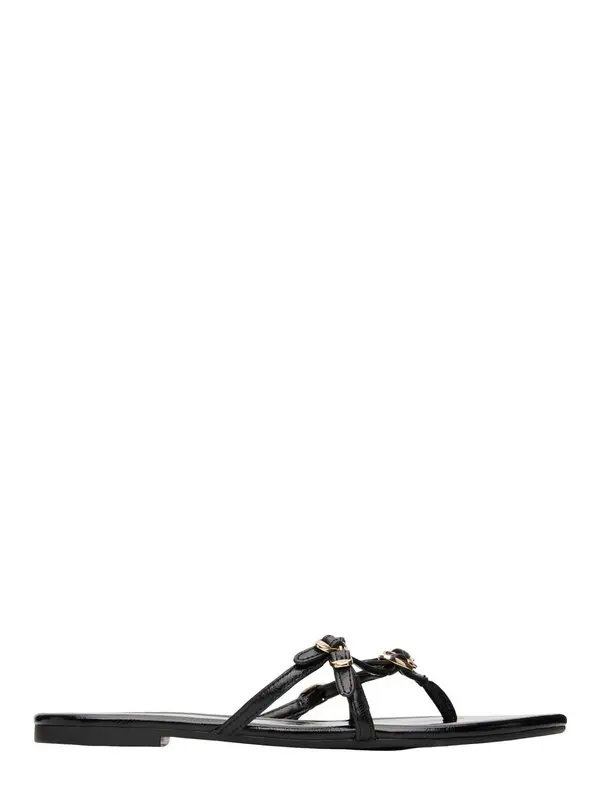 Marc Jacobs Leather Kiki Slippers - Black