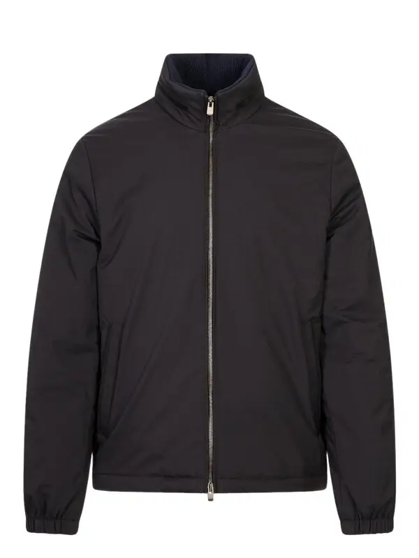Agnona Logo-plaque Stand Collar Zip-up Jacket - No
