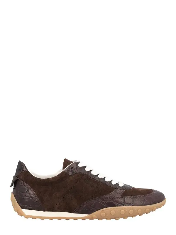 TOD'S Embossed Lace-up Sneakers - Black