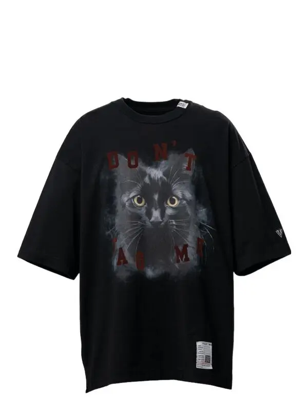 Mihara Yasuhiro Cat-printed T-shirt - Black