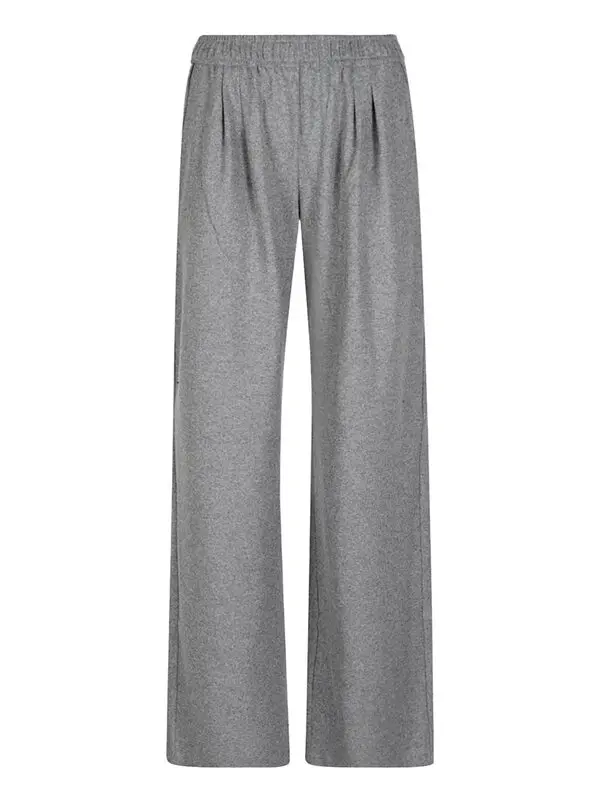 Pinko Elastic Waist Wide Leg Trousers - Gray