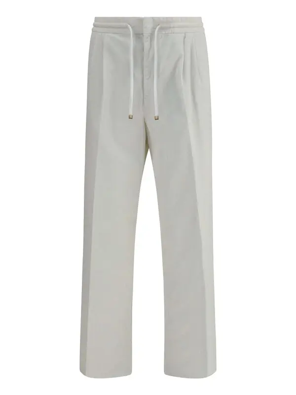 Brunello Cucinelli Drawstring Tapered Leg Trousers - Gray