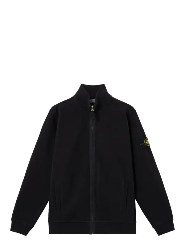 Stone Island Zip-up Sweatshirt - Black