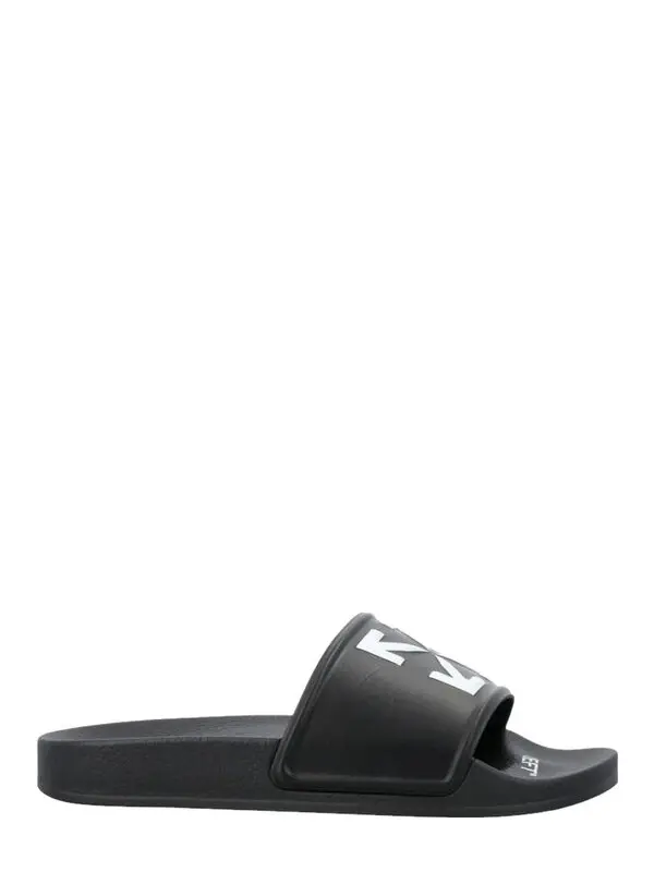 Off-White Arrows Logo-print Slides - Black
