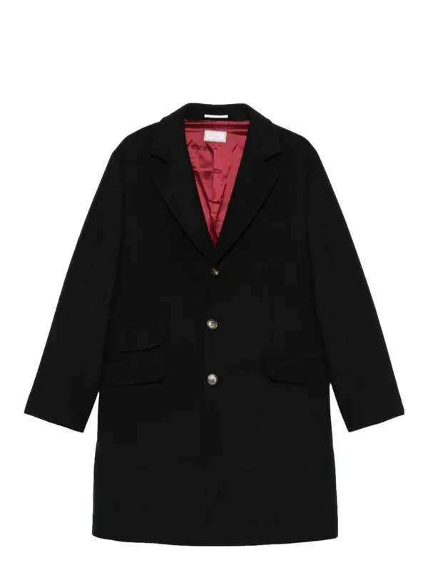 Brunello Cucinelli Button-fastening Patch-pocket Coat - Black