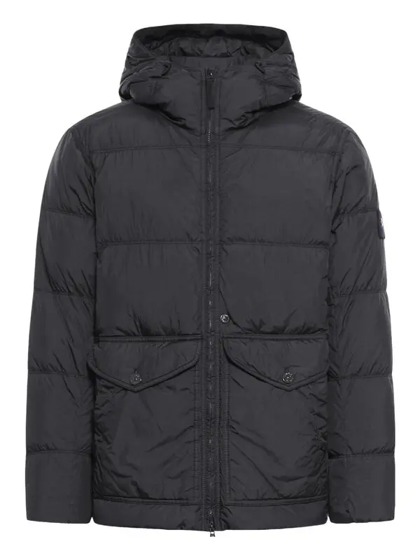 Stone Island Hooded Puffer Jacket - Black