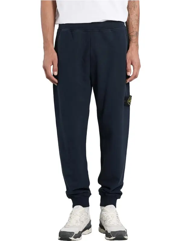 Stone Island Logo Patch Elasticated Waistband Track Pants - Blue