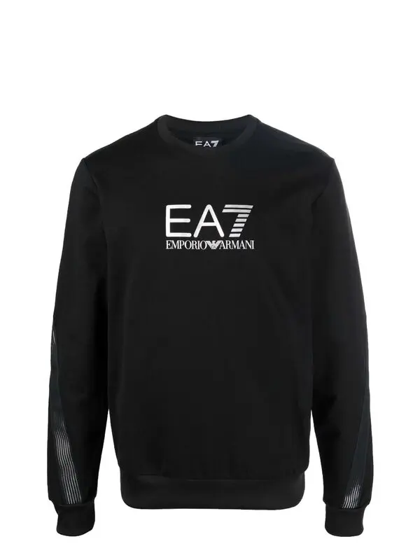 EA7 Logo Print Sweatshirt - Black