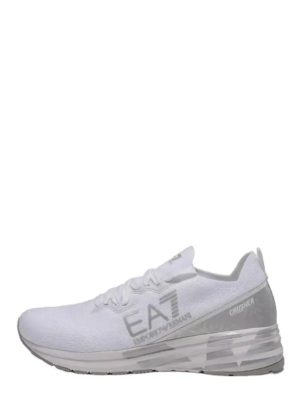 EA7 Logo-print Low-top Sneakers - Gray
