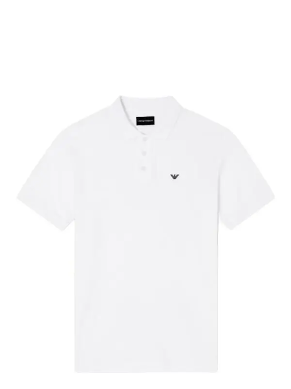 Emporio Armani Logo-embroidered Polo Shirt - White