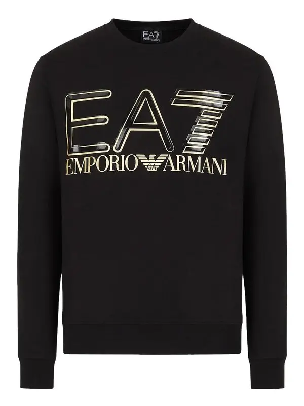 EA7 Logo Crewneck Sweater - Black