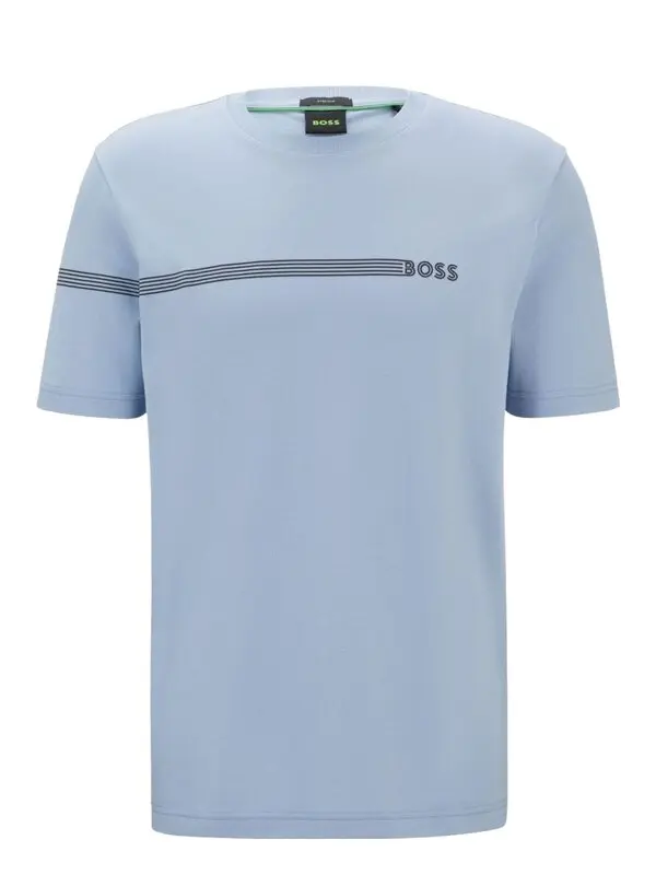 Hugo Boss Logo-print T-shirt - Light Blue