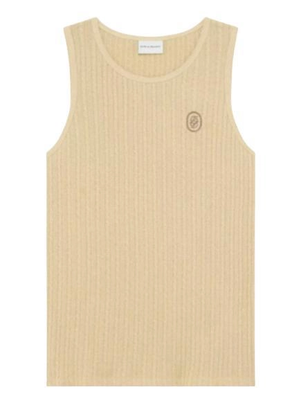 Drole De Monsieur Sleeveless Vest - Beige