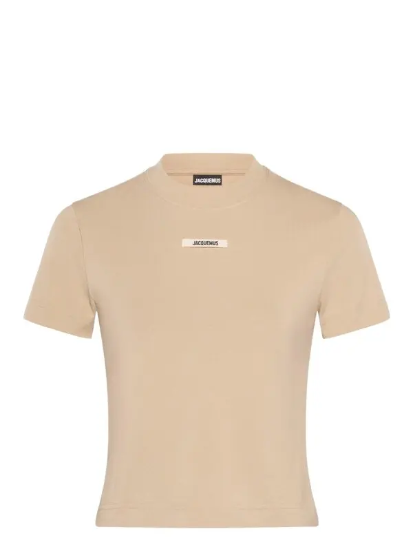 Jacquemus Grosgrain Logo T-shirt - Light Brown
