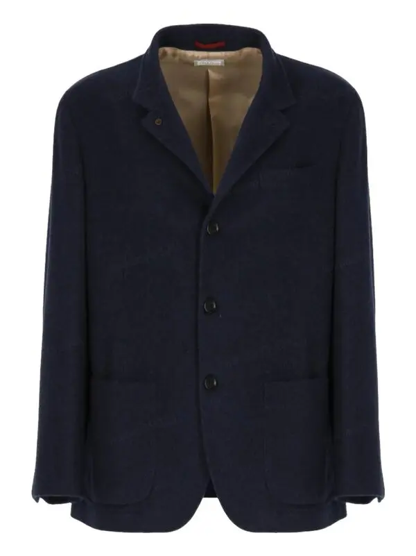 Brunello Cucinelli Long Sleeved Single Breasted Blazer - Black