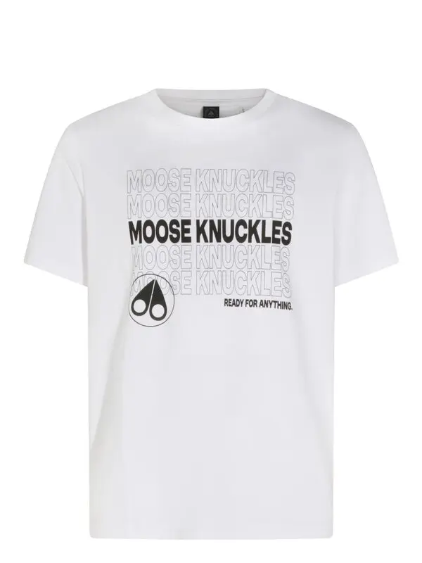 Moose Knuckles Conway Logo Printed Crewneck T-shirt - White