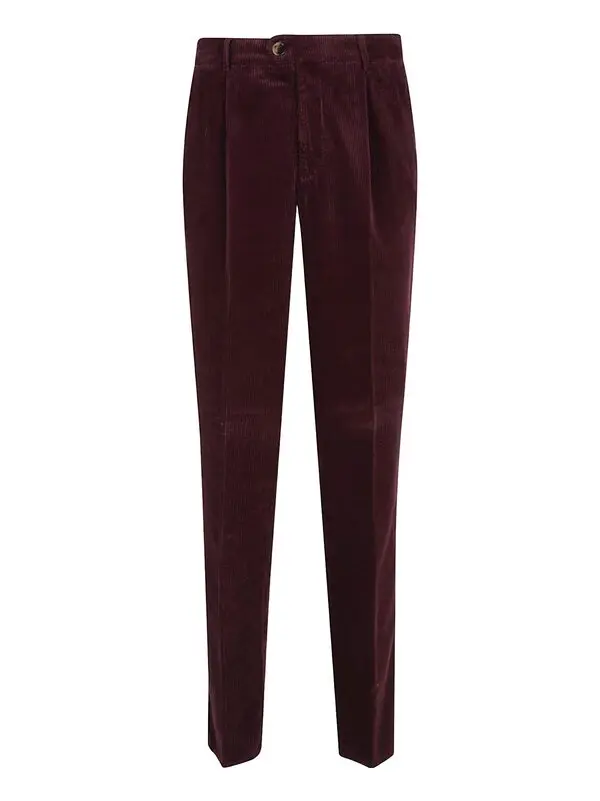 Brunello Cucinelli Corduroy Tapered Leg Trousers - Black