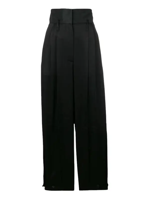 Givenchy High-waisted Satin Trousers - Black