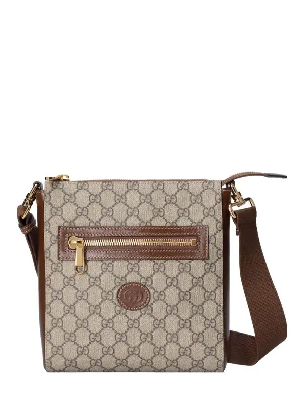 Gucci Gg Supreme Messenger Bag - Nude