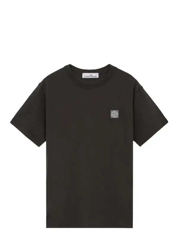 Stone Island Logo Patch Crewneck T-shirt - Black