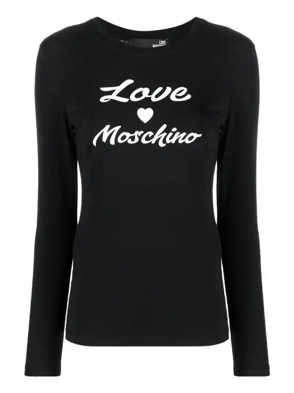 Moschino Detail Long Sleeve T-shirt - Black