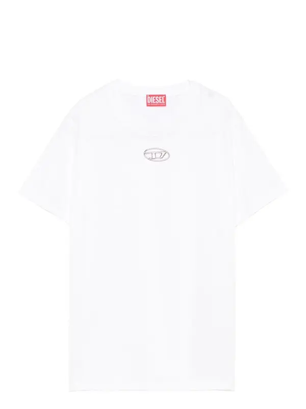 DIESEL® Oval D-logo Crewneck T-shirt - White