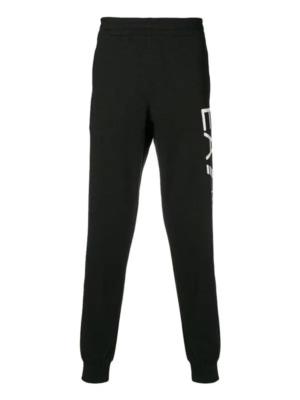 EA7 Logo Track Pants - Black
