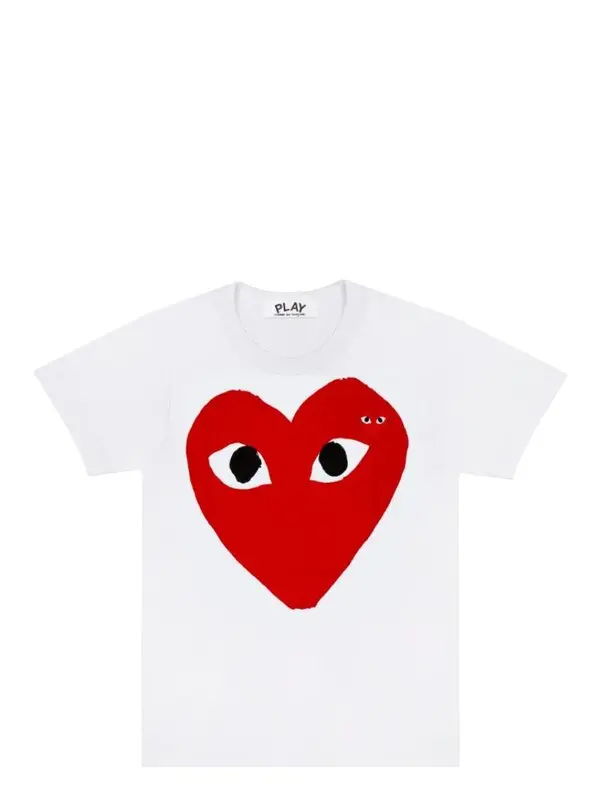 Play Comme Des Garcon Comme Des Garçons Play Heart Printed T-shirt - Red
