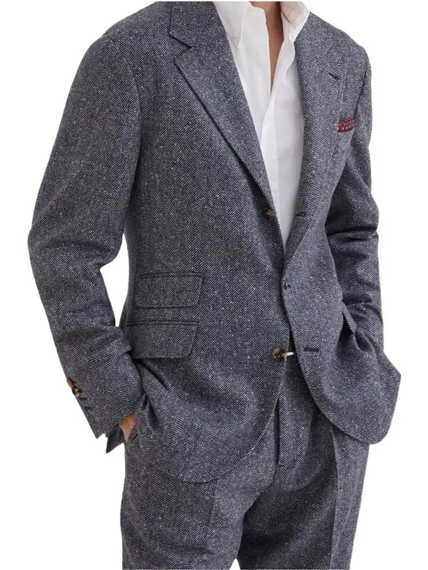 Brunello Cucinelli Single-breasted Blazer - Navy Blue