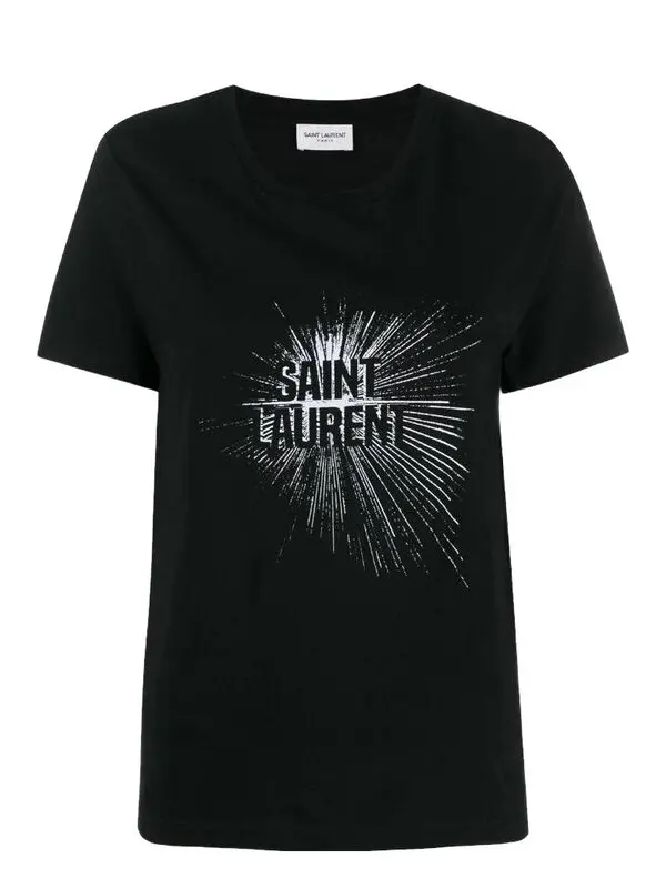 Saint Laurent Light Beam Logo T-shirt - Black