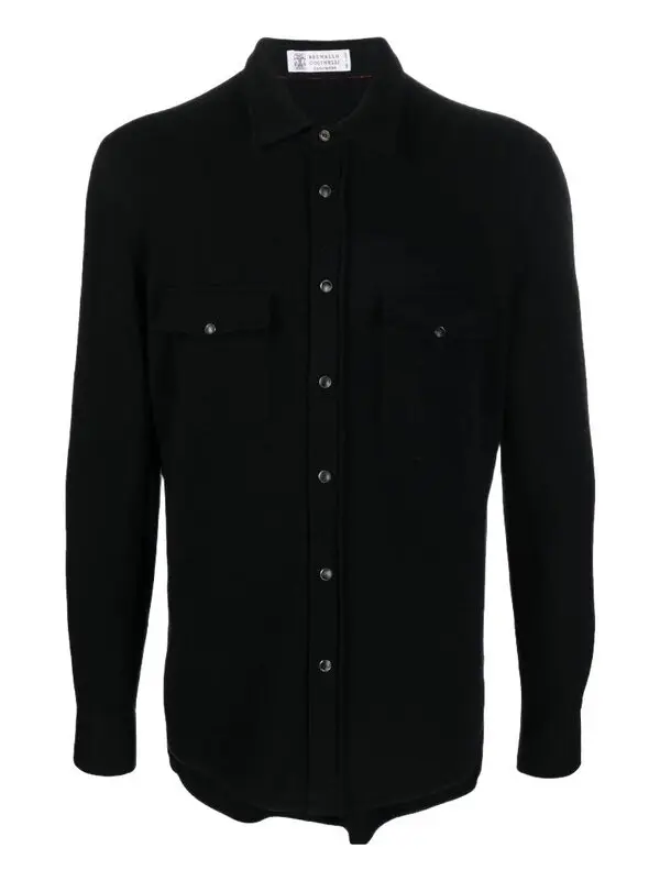 Brunello Cucinelli Long-sleeved Shirt-style Cardigan - Black