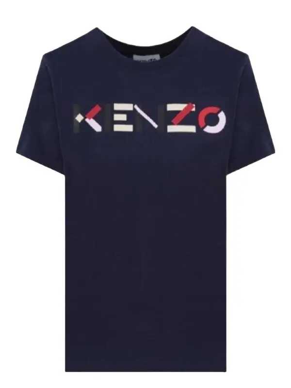 Kenzo Logo Embroidered T-shirt - Black