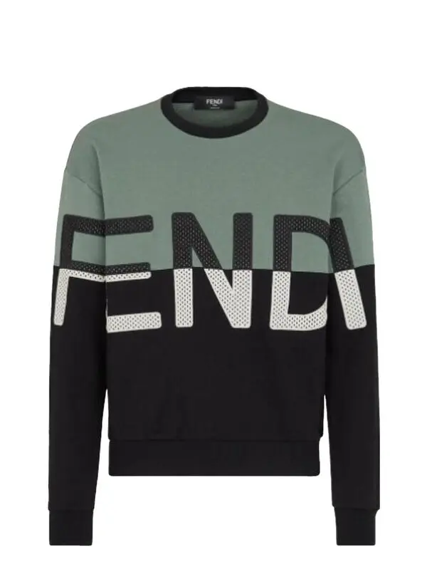 Fendi Logo-embroidered Sweatshirt - Black