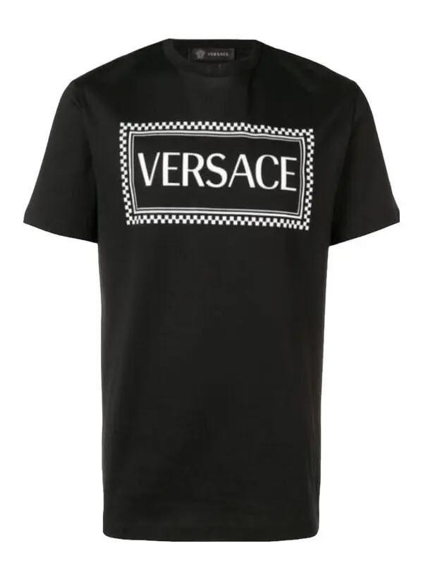 Versace 90s Vintage Logo T-shirt - Black
