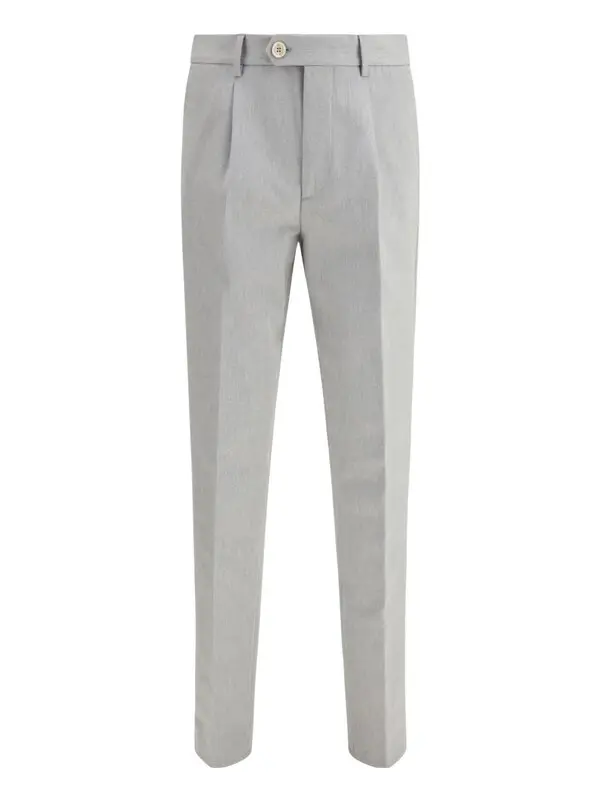 Brunello Cucinelli Tailored Wool Trousers - Gray
