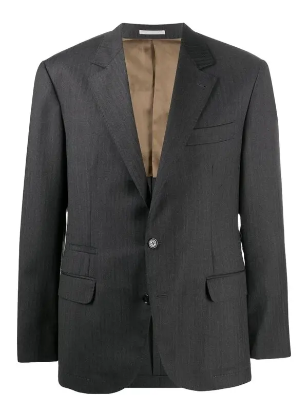 Brunello Cucinelli Single-breasted Virgin Wool Blazer - Black