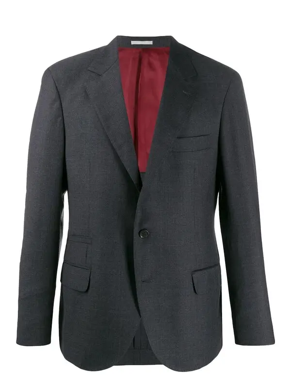 Brunello Cucinelli Single-breasted Tailored Blazer - Black