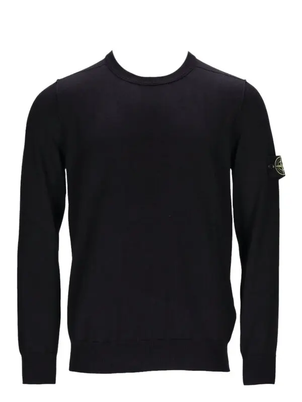 Stone Island Round Neck Sweater - Black