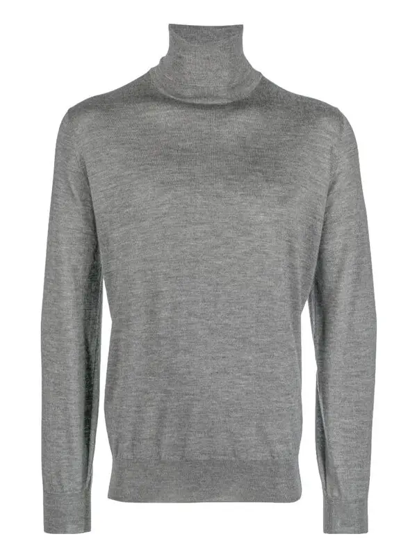 Brunello Cucinelli Ribbed Turtleneck Jumper - Gray