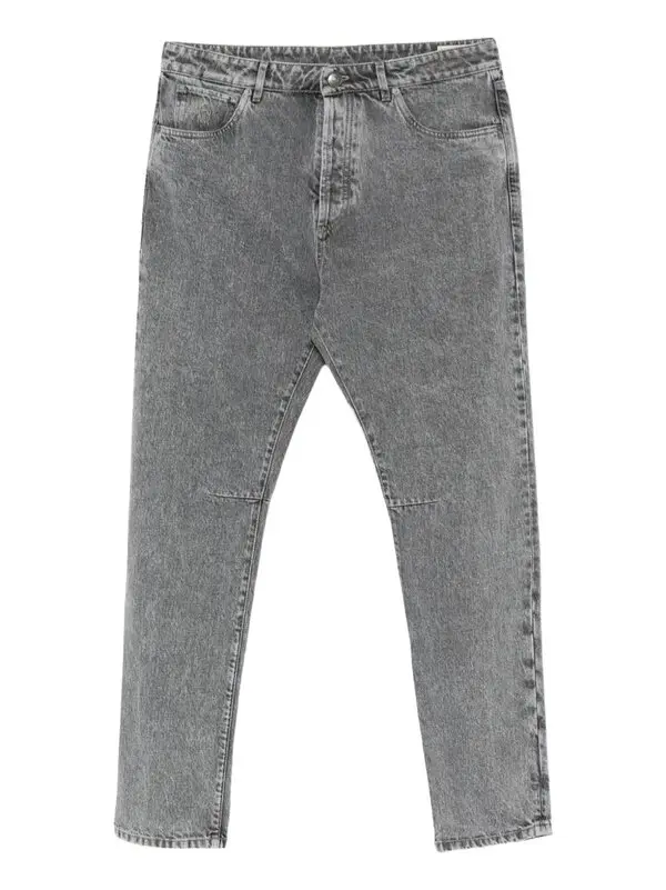 Brunello Cucinelli Jeans With Knee Patches - Gray