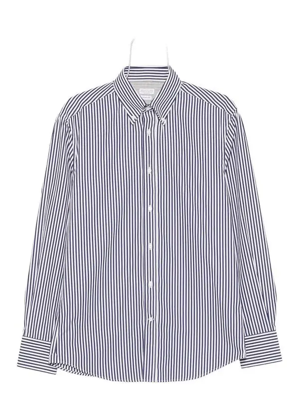 Brunello Cucinelli Striped Long-sleeve Shirt - White
