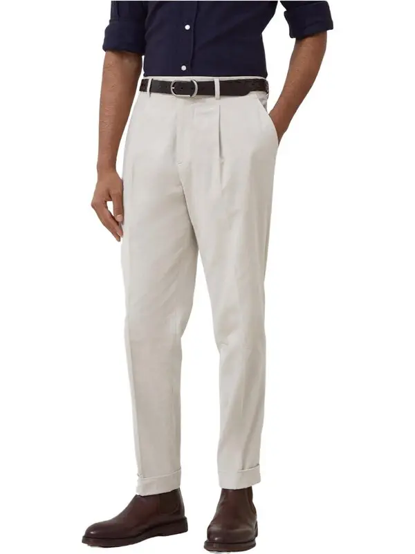 Brunello Cucinelli Pleated Tailored Trousers - Ivory