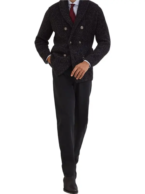 Brunello Cucinelli Straight-leg Jeans With Logo Patch - Black