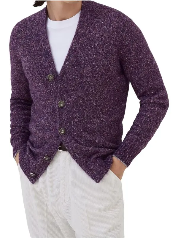 Brunello Cucinelli V-neck Knitted Cardigan - Black