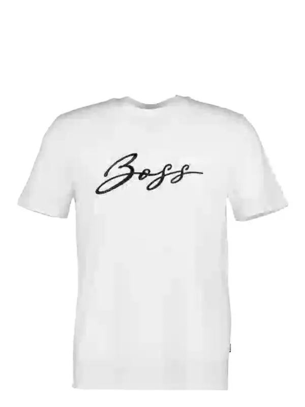Hugo Boss Thompson 70 Logo Embroidered T-shirt - White