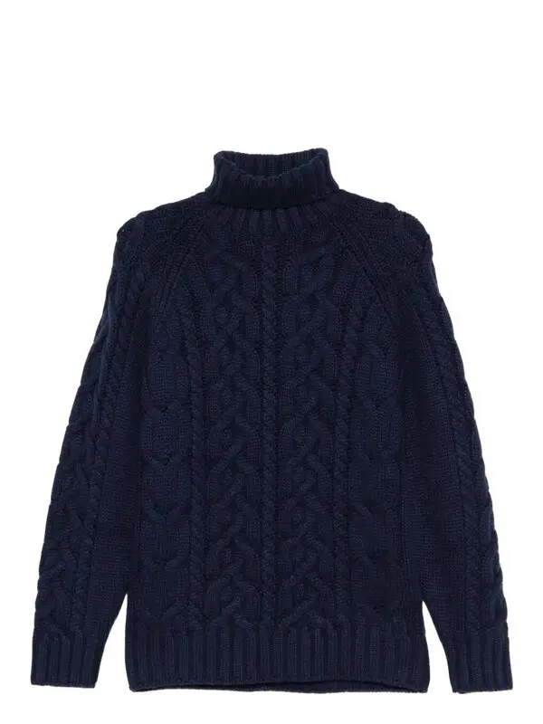 Brunello Cucinelli Cable-knit Turtleneck Sweater - Black