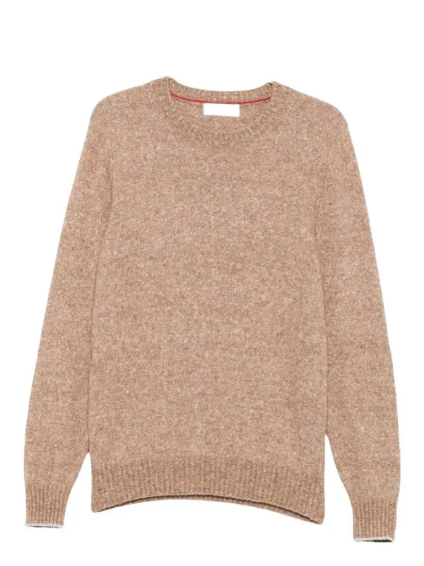 Brunello Cucinelli Speckled Crew Neck Sweater - Nude