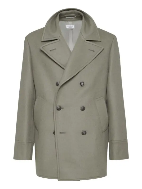 Brunello Cucinelli Double-breasted Wool Coat - Gray